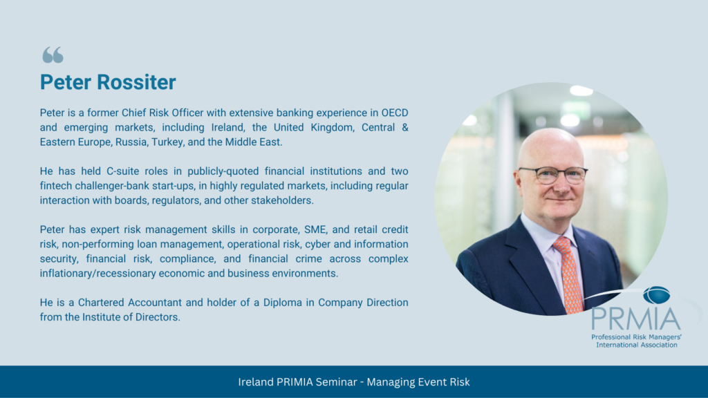 PRMIA Ireland Event - Managing Event Risk - The Panel